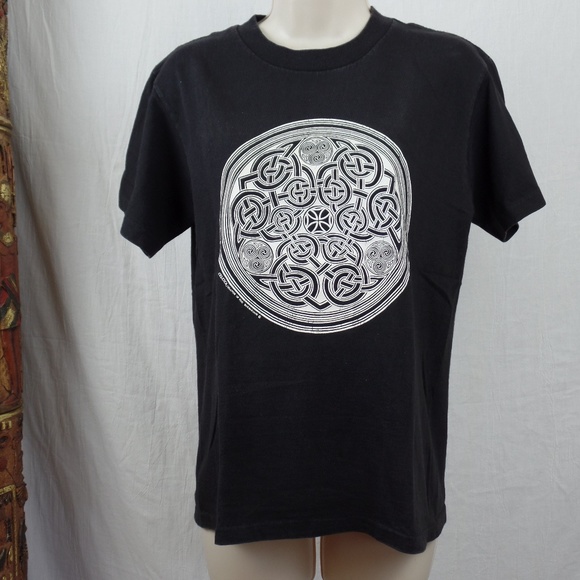 Shirts | Celtic Design Black Cotton T Shirt Size Small | Poshmark